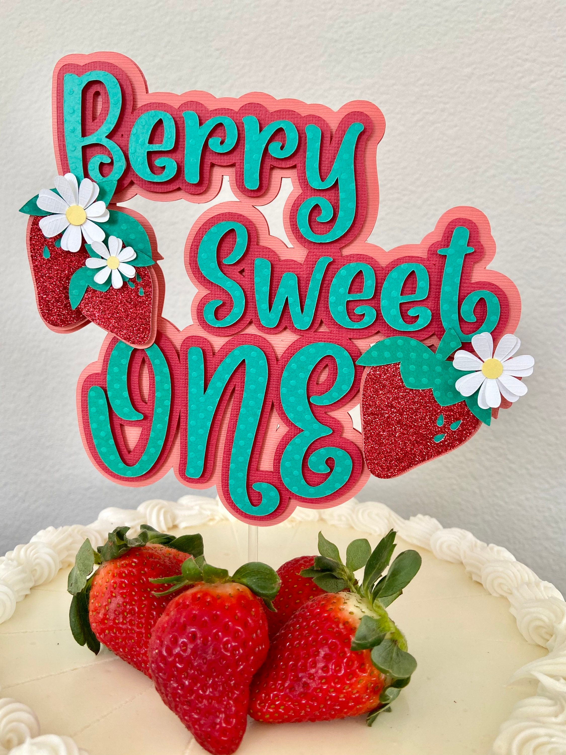 Berry Sweet One Cake Topper/sweet One Cake Topper/strawberry | Etsy