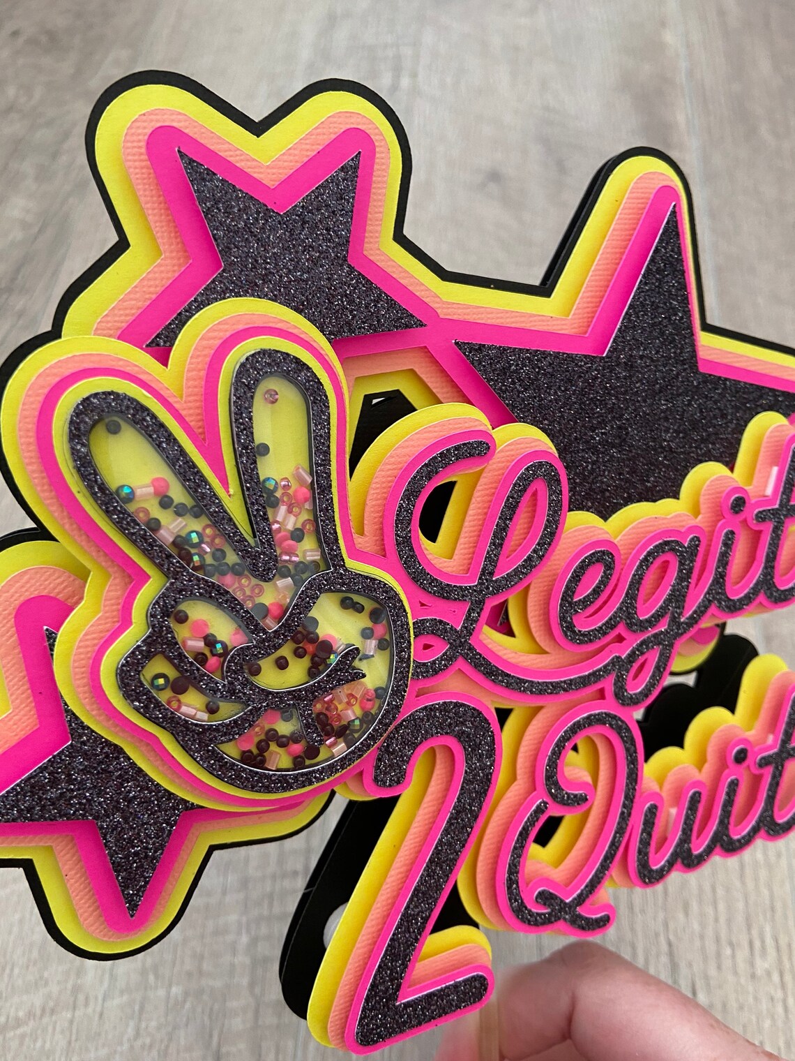 2 Legit 2 Quit Cake Topper/two Legit Two Quit/neon Cake Topper - Etsy