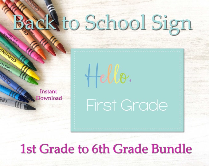 Back to School Sign/first Day of School Sign/ Hello Preschool 1st 2nd ...
