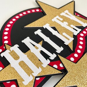 Personalized Movie Night Cake Topper, Hollywood Glitter Stars - Etsy