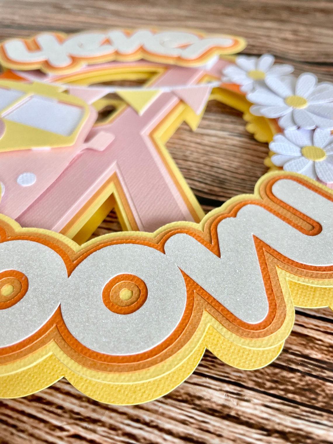 Four Ever Groovy/4 Ever Groovy/retro/hippie Cake Topper - Etsy