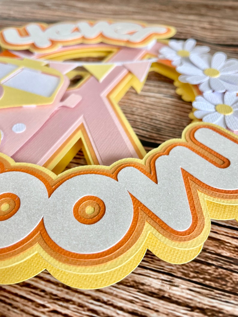 Four Ever Groovy/4 Ever Groovy/retro/hippie Cake Topper - Etsy