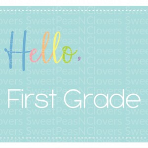 Back to School Sign/first Day of School Sign/ Hello Preschool 1st 2nd ...