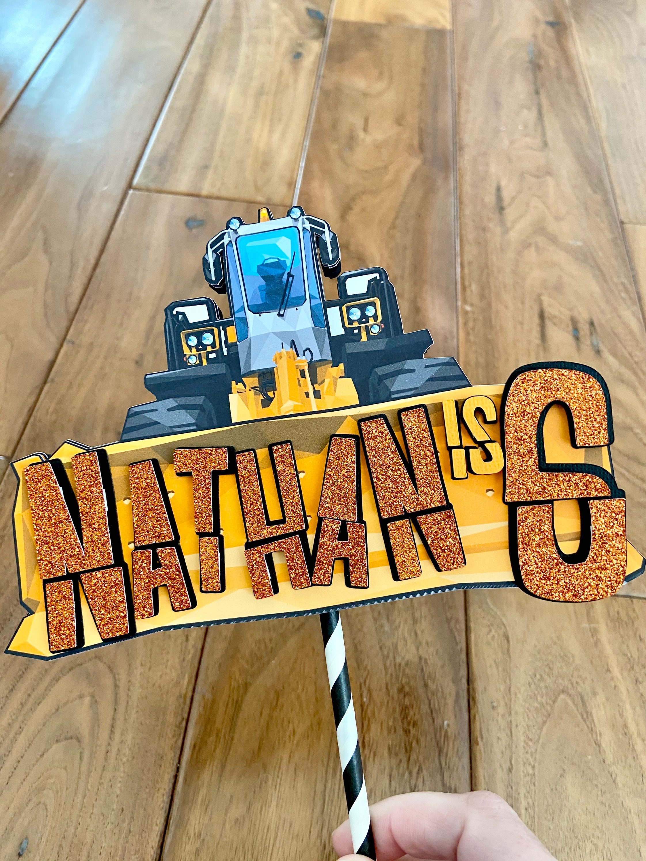 Bulldozer Cake Topper/construction Party | Etsy