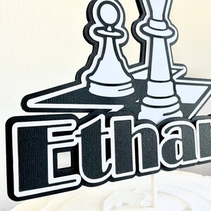 Chess Cake Topper/chess Pieces Cake Topper/chess Theme Party - Etsy