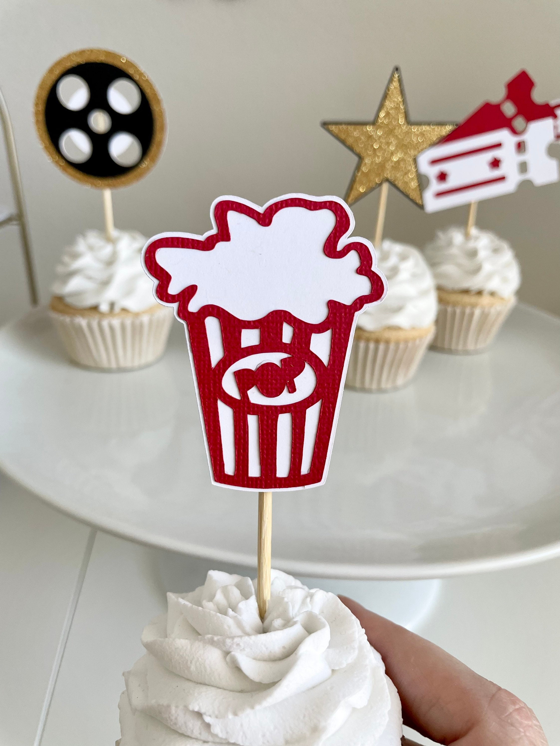 Movie Themed Cupcake Toppers/movie Night Party/ | Etsy