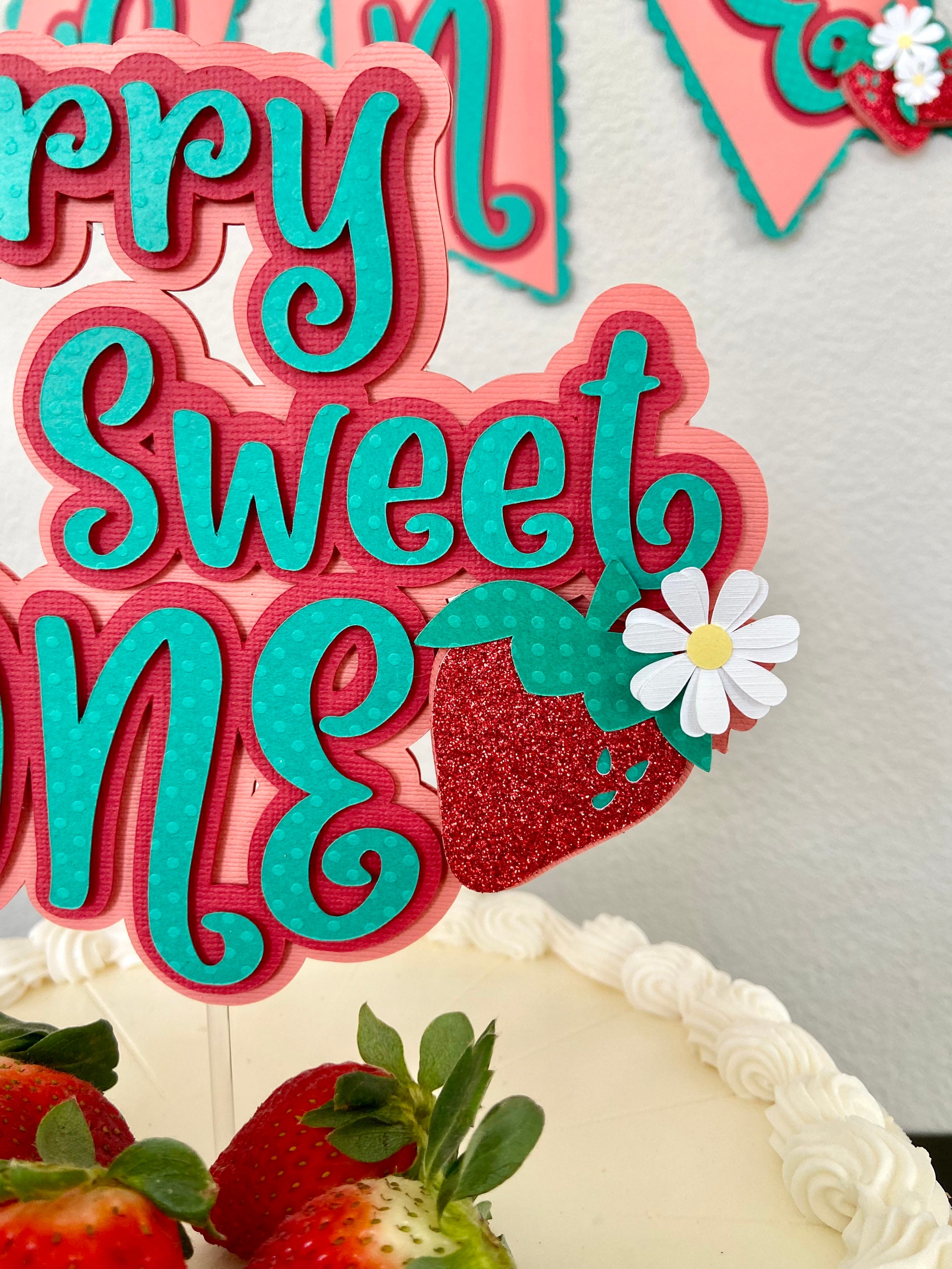 Berry Sweet One Cake Topper/sweet One Cake Topper/strawberry | Etsy
