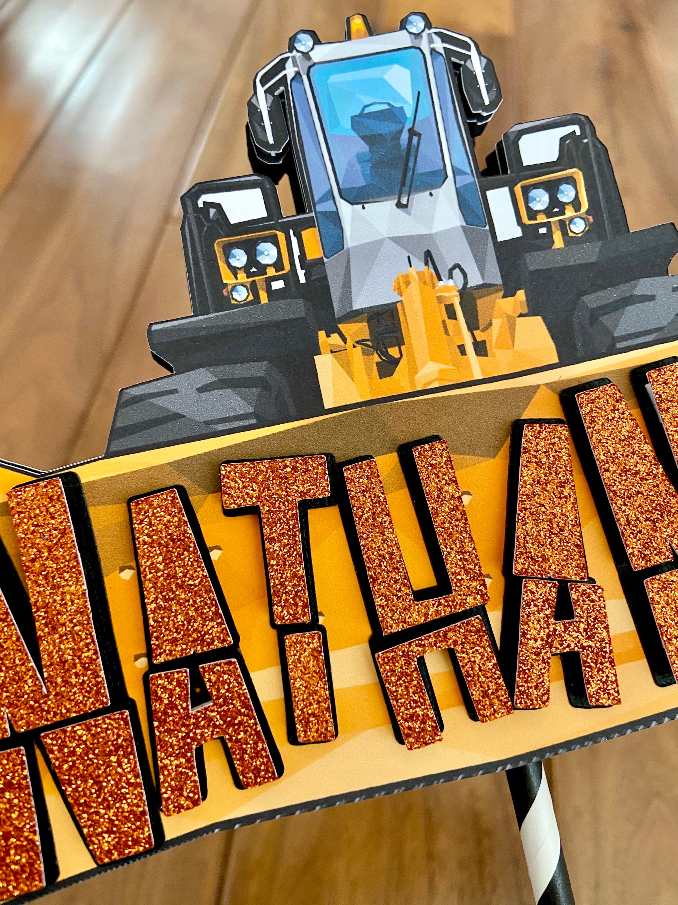 Bulldozer Cake Topper/construction Party | Etsy