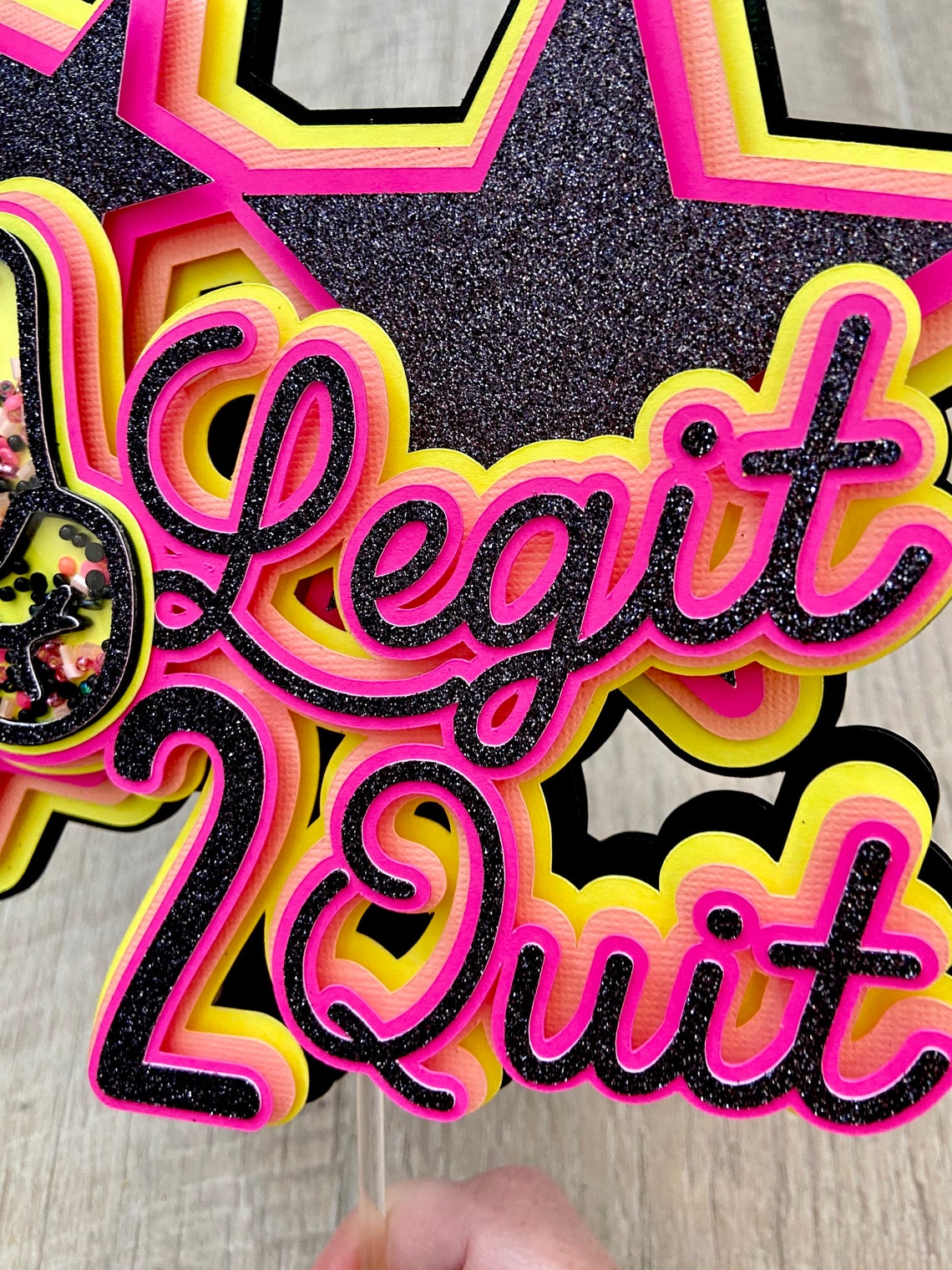 2 Legit 2 Quit Cake Topper, 90s Theme Party Decor - Etsy