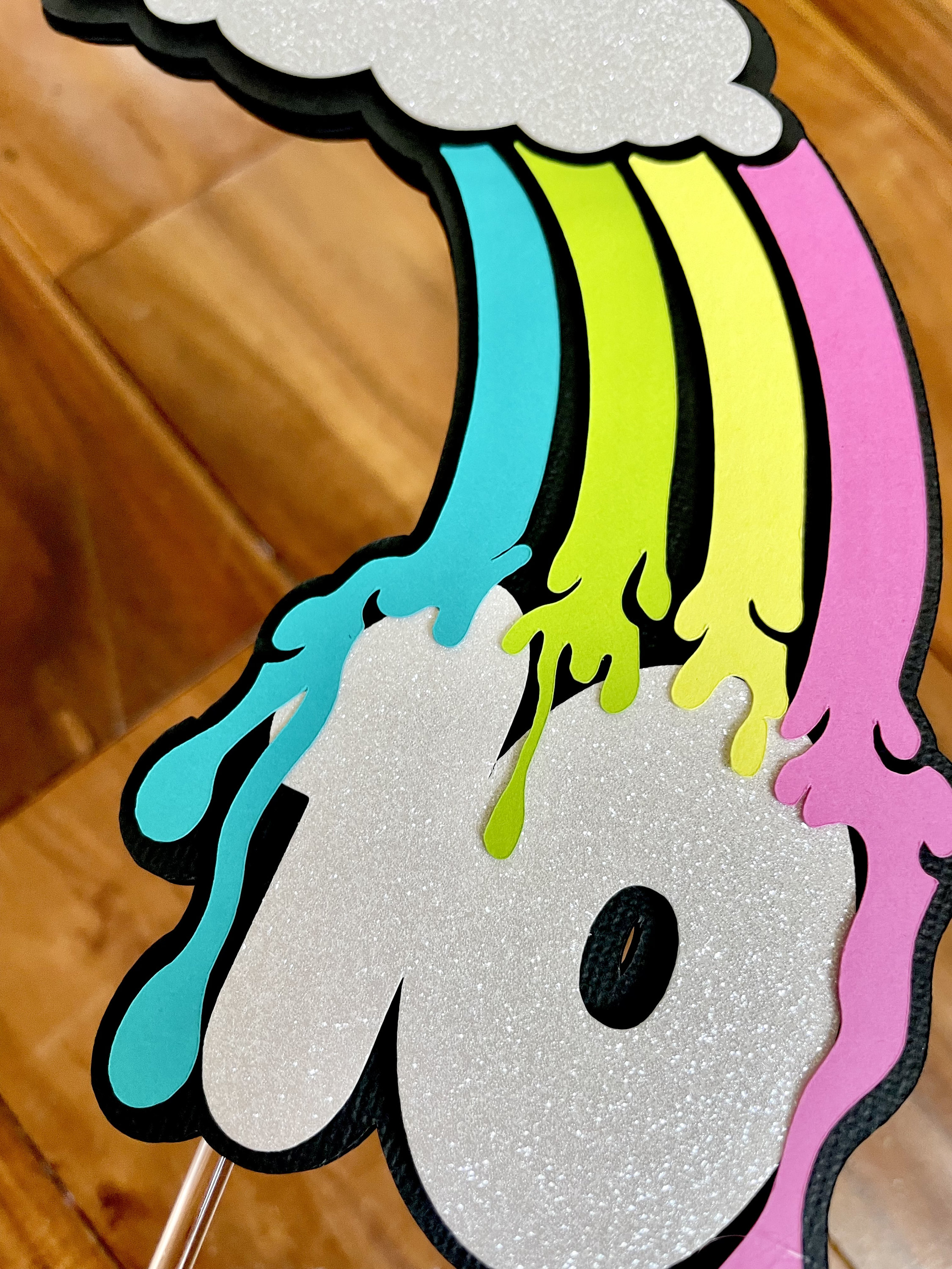 Slime Cake Topper/slime Party/rainbow - Etsy