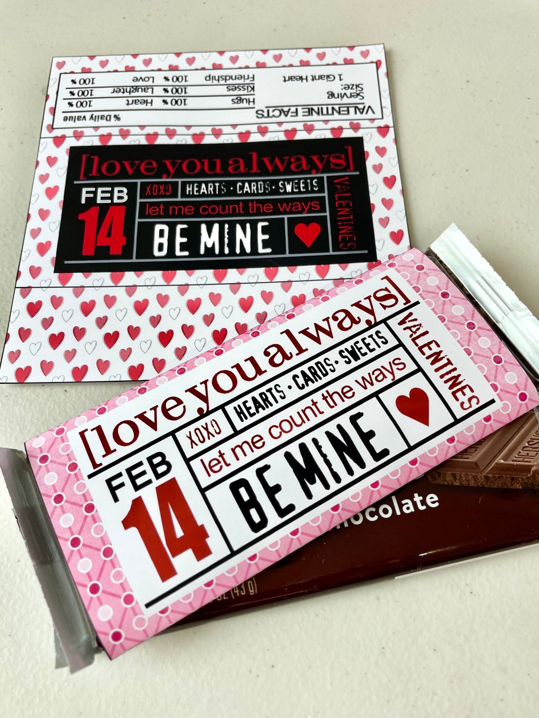 Valentine Candy Bar Wrapper/valentine Printable/valentine Party Favors ...