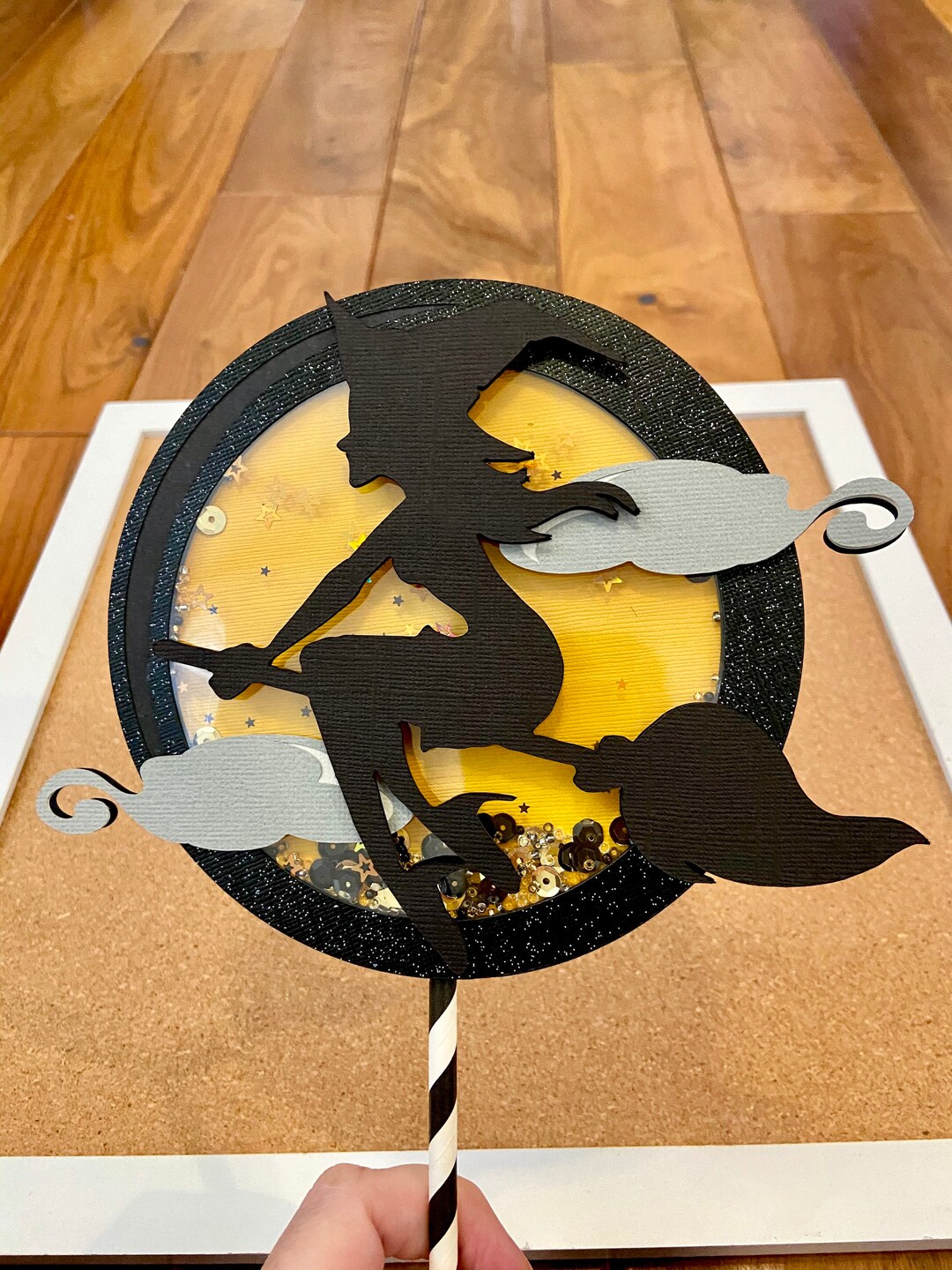 Witch Cake Topper/halloween Cake Topper/witch Spooky Topper/halloween ...