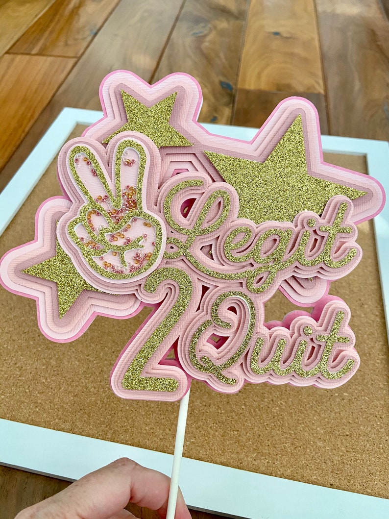 2 Legit 2 Quit Cake Topper/two Legit to Quit | Etsy