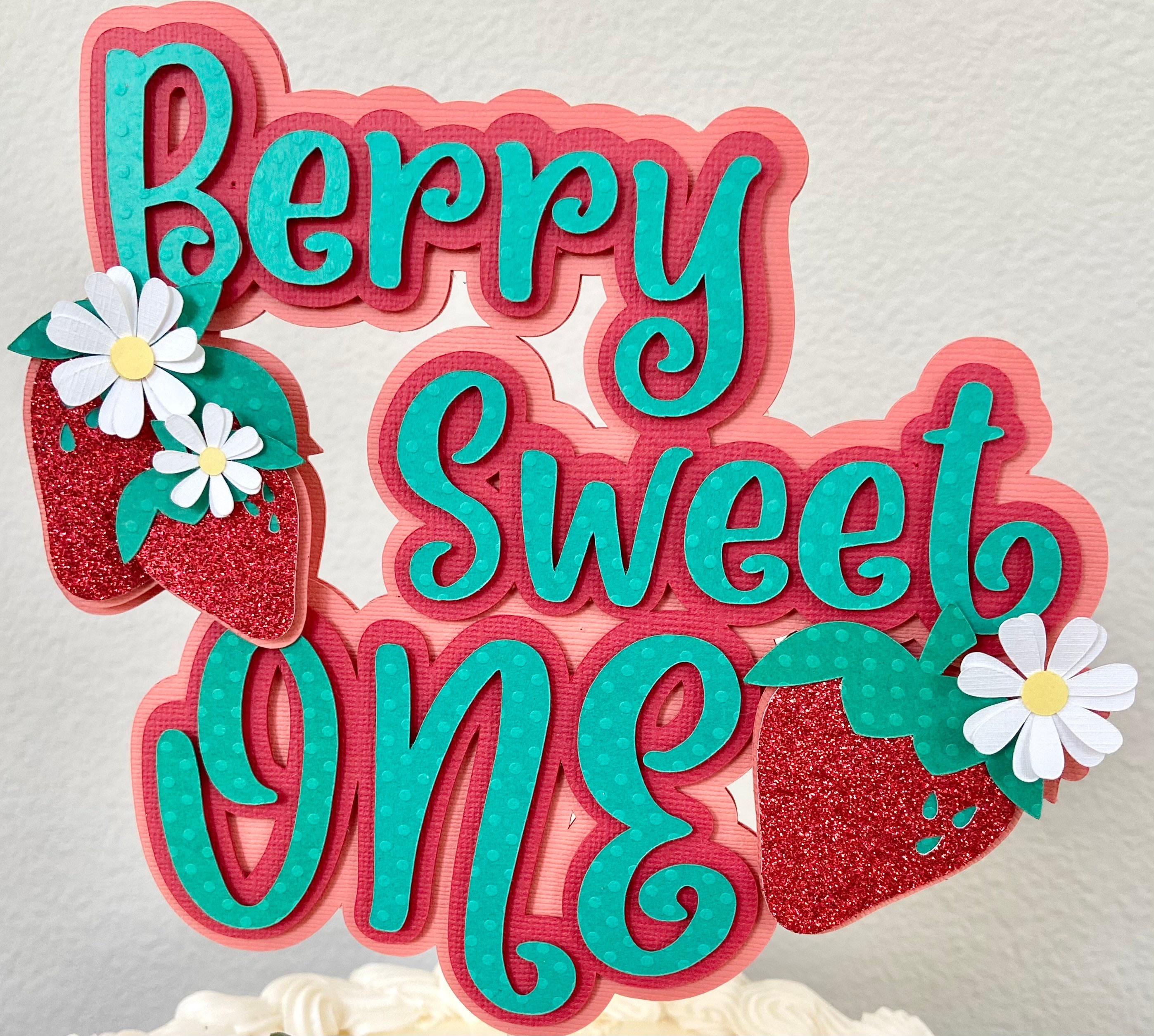 Berry Sweet One Cake Topper/sweet One Cake Topper/strawberry Cake ...