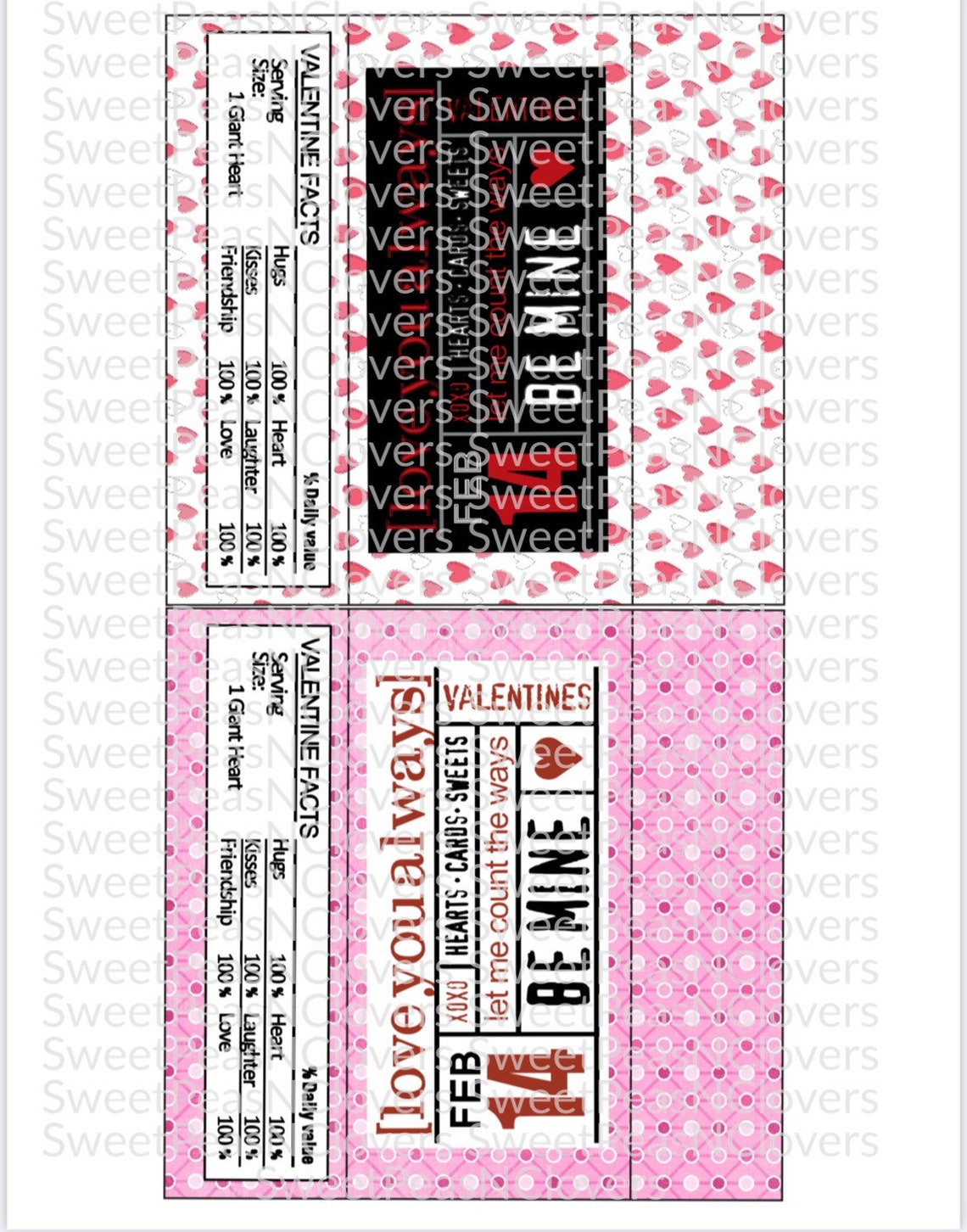 Valentine Candy Bar Wrapper/valentine Printable/valentine Party Favors ...