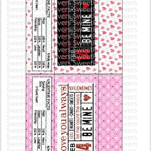 Valentine Candy Bar Wrapper/valentine Printable/valentine Party Favors ...