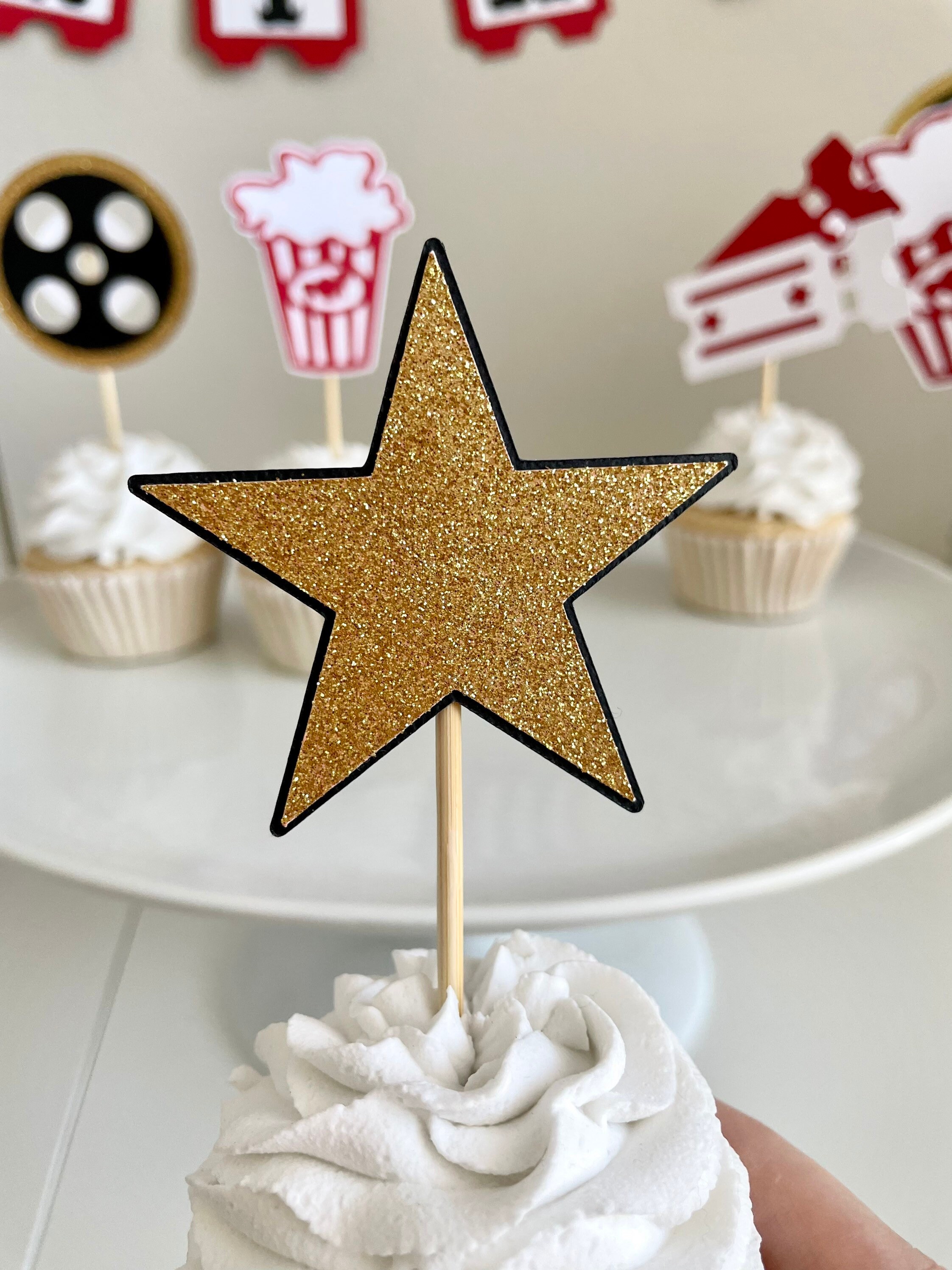Movie Themed Cupcake Toppers/movie Night Party/ | Etsy