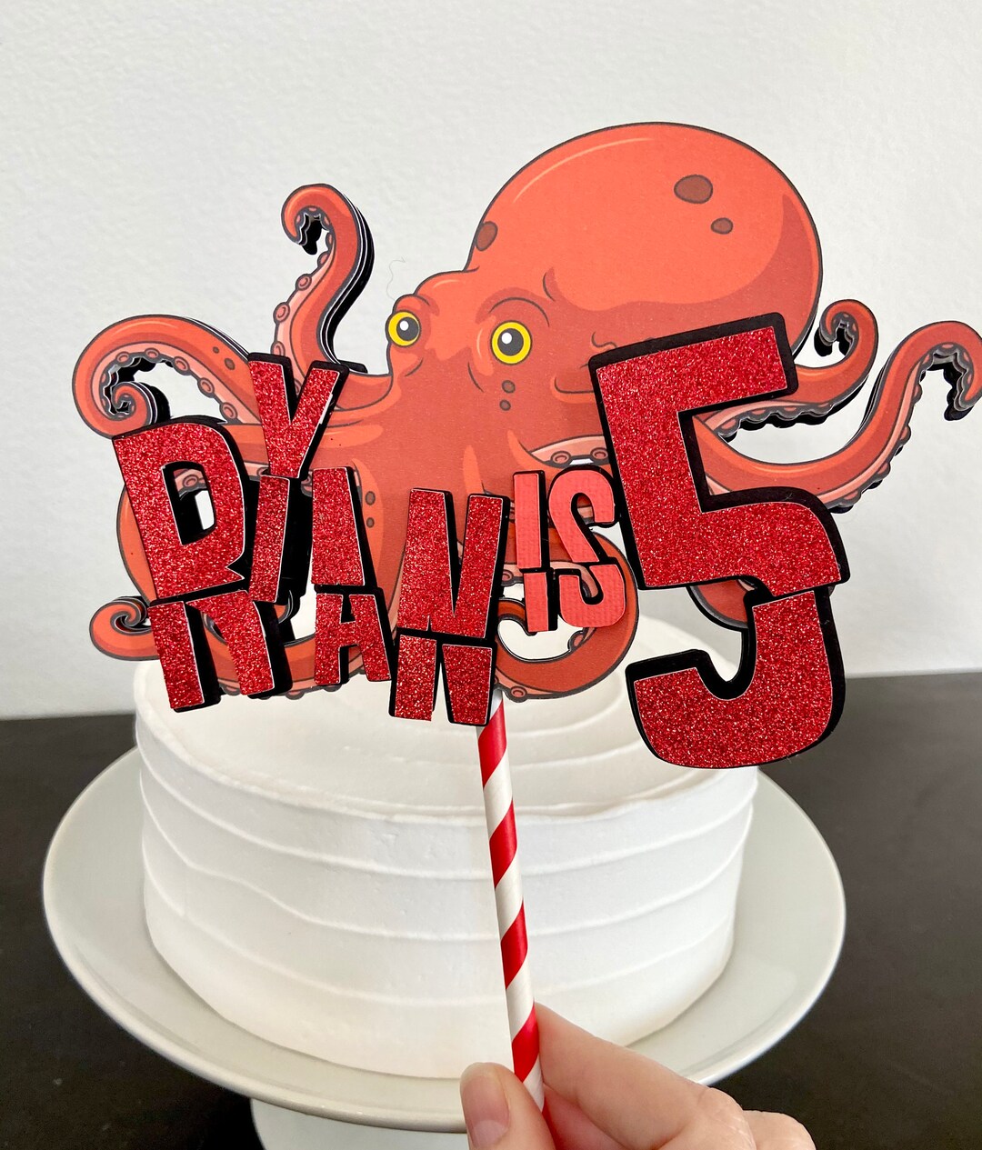 Kraken Cake Topper/octopus Cake Topper/sea Creature Cake Topper - Etsy
