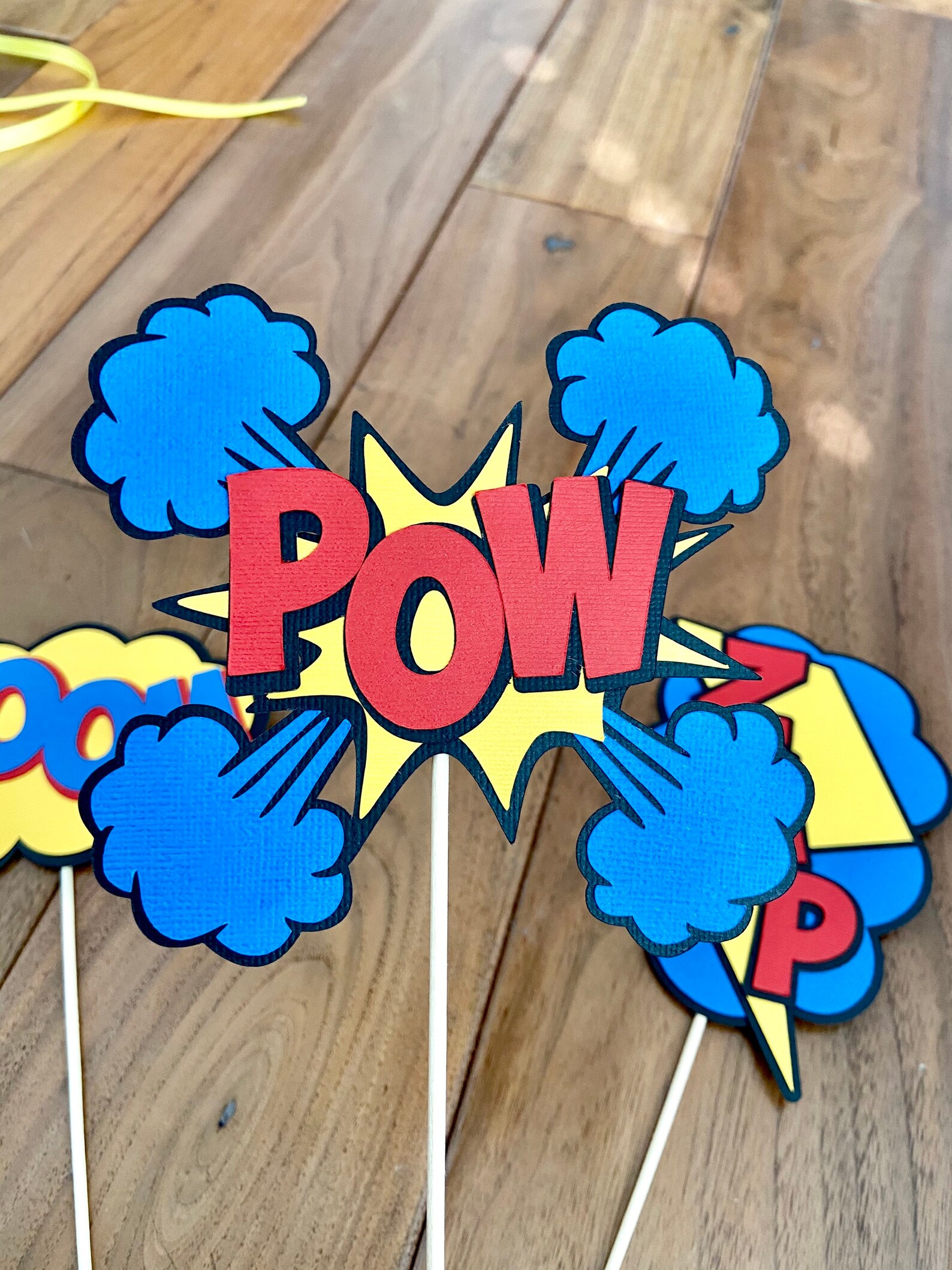 Comic Book Pow Party Decorations/comic Book Pow Centerpieces - Etsy