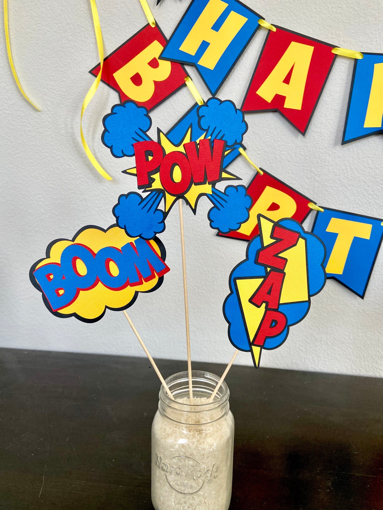 Comic Book Pow Party Decorations/comic Book Pow Centerpieces - Etsy