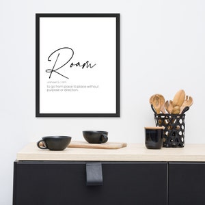 Roam; Printable Travel Words and Definition. Typography Artwork ...
