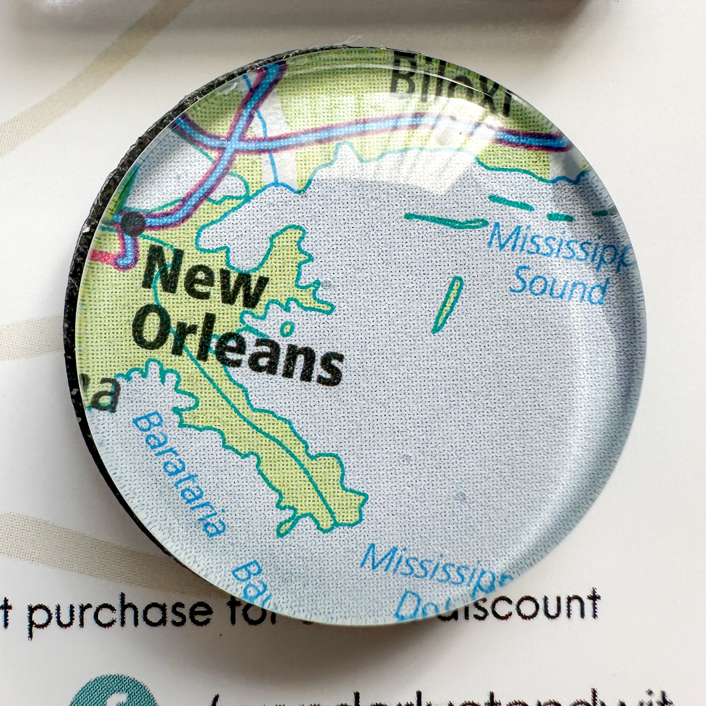 Louisiana State and City Upcycled Map Magnets. Set of 4 Travel Magnets ...