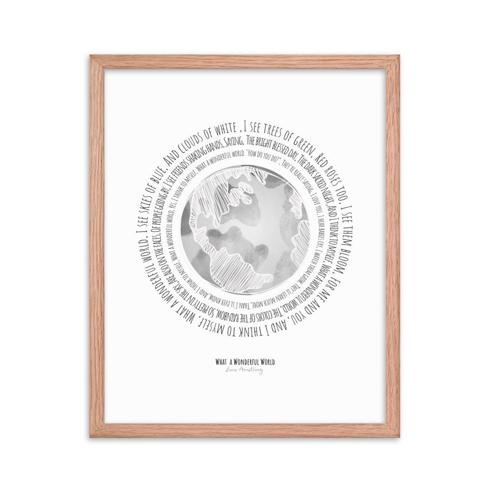 What a Wonderful World Printable, Black & White, Quote, Inspiration ...