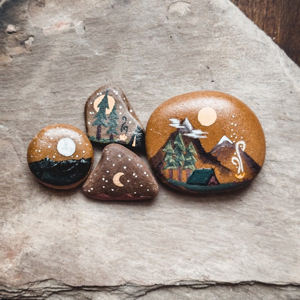 Hand Painted Stone - Etsy