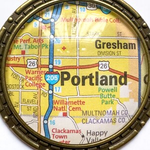 Upcycled US City Map Christmas Ornament, Last Minute Gift, Travel ...