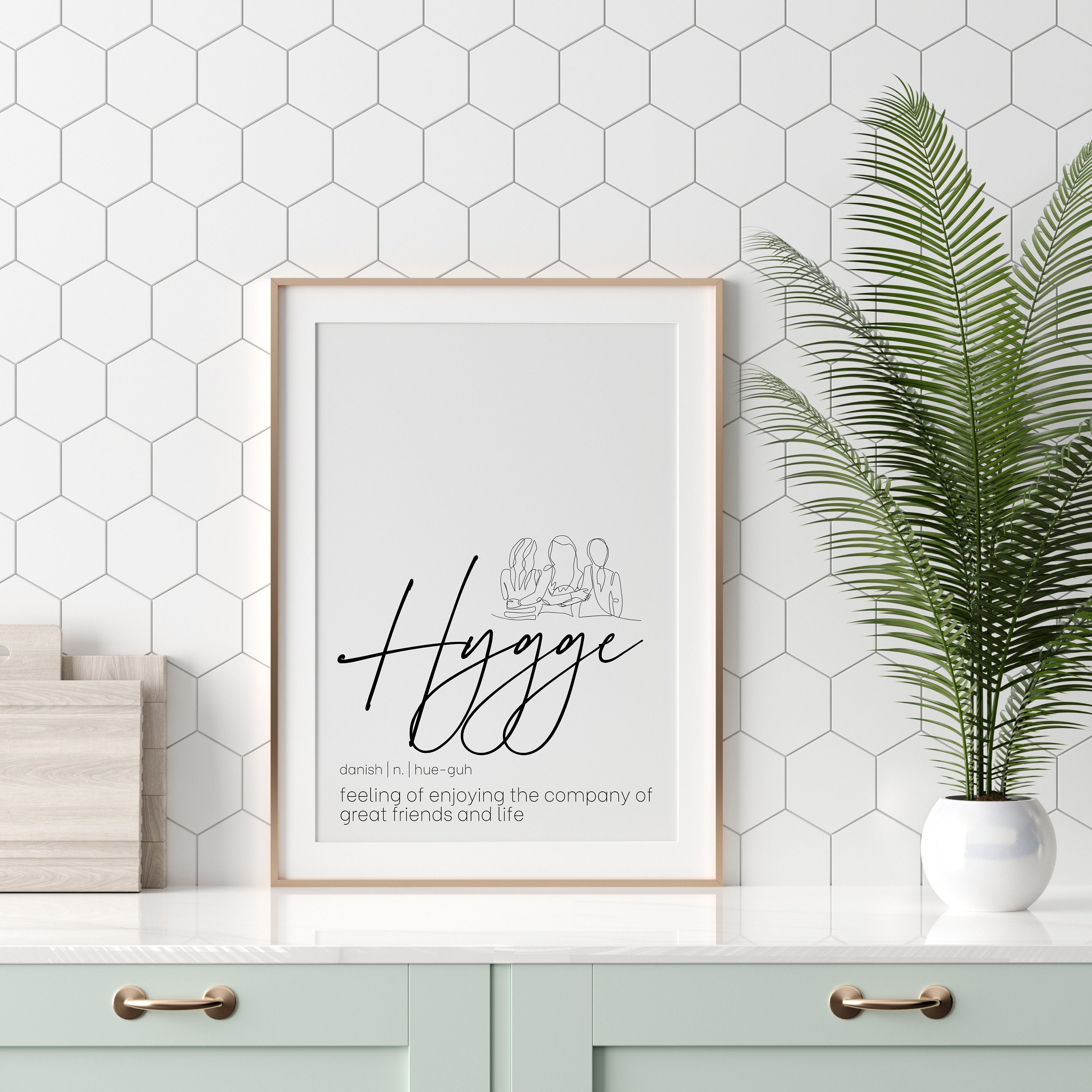 Hygge Printable Art, Words and Definitions, Typography Art Design ...