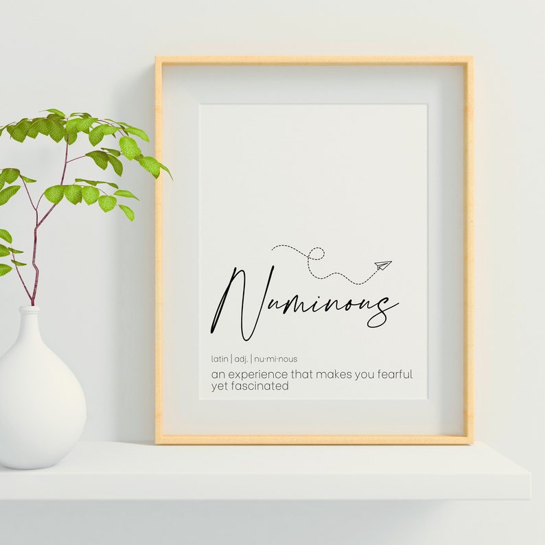 Numinous Printable Art, Latin Travel Word and Definition, Typography ...