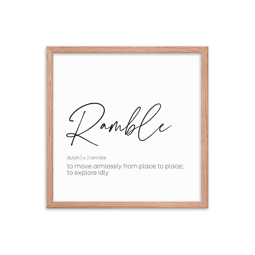 Ramble Meaning Pronunciation And Use Wordofhteday