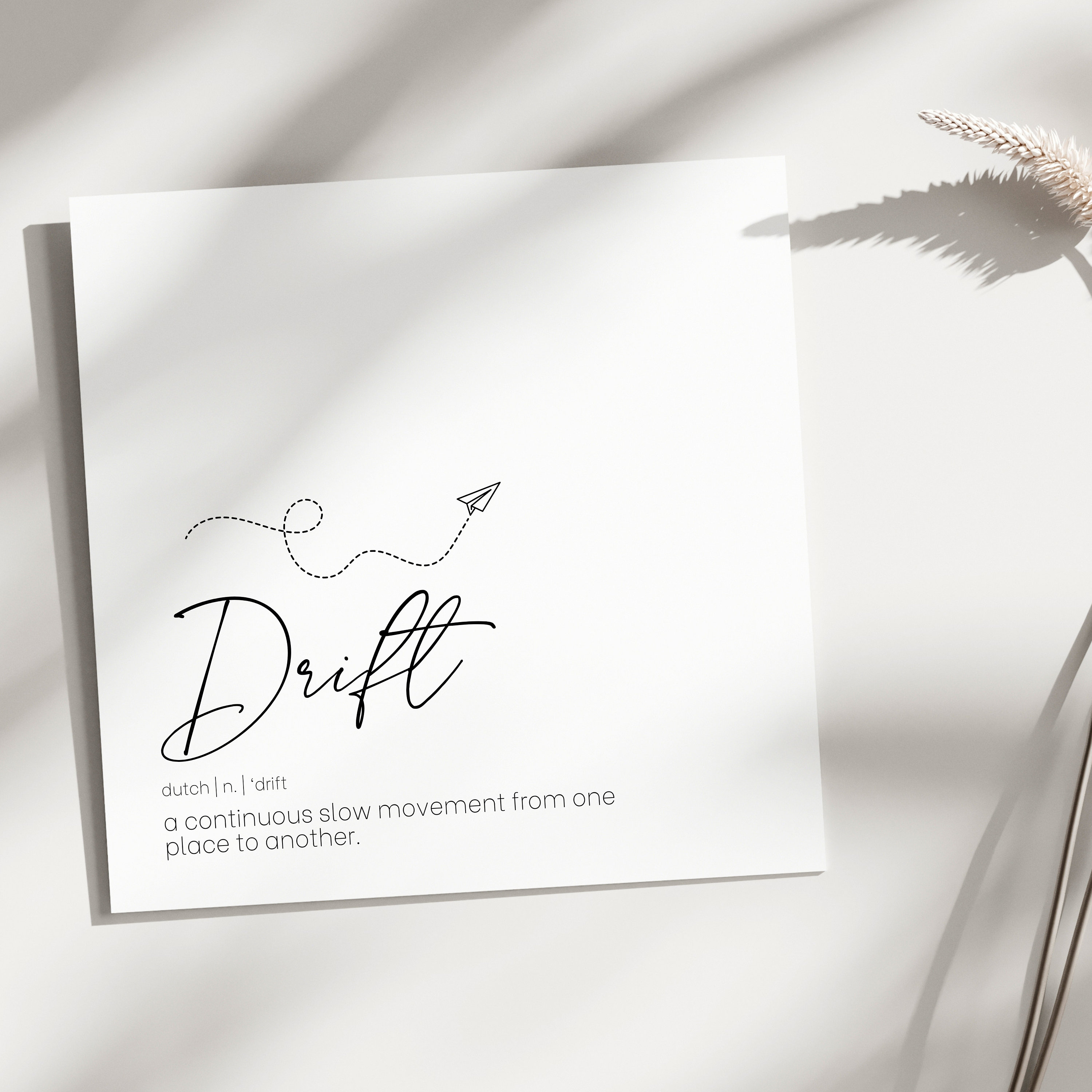 Drift Printable Art, Travel Words and Definition, Typography Artwork ...