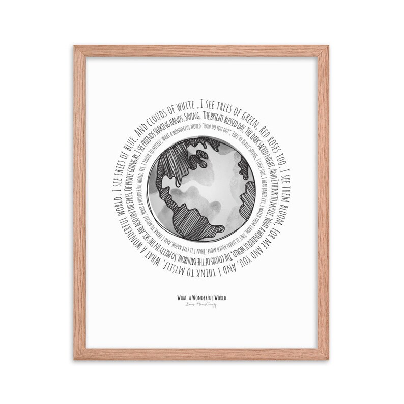 What a Wonderful World Printable, Black & White, Quote, Inspiration ...