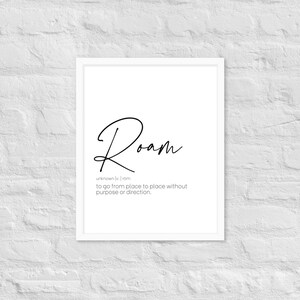 Roam; Printable Travel Words and Definition. Typography Artwork ...