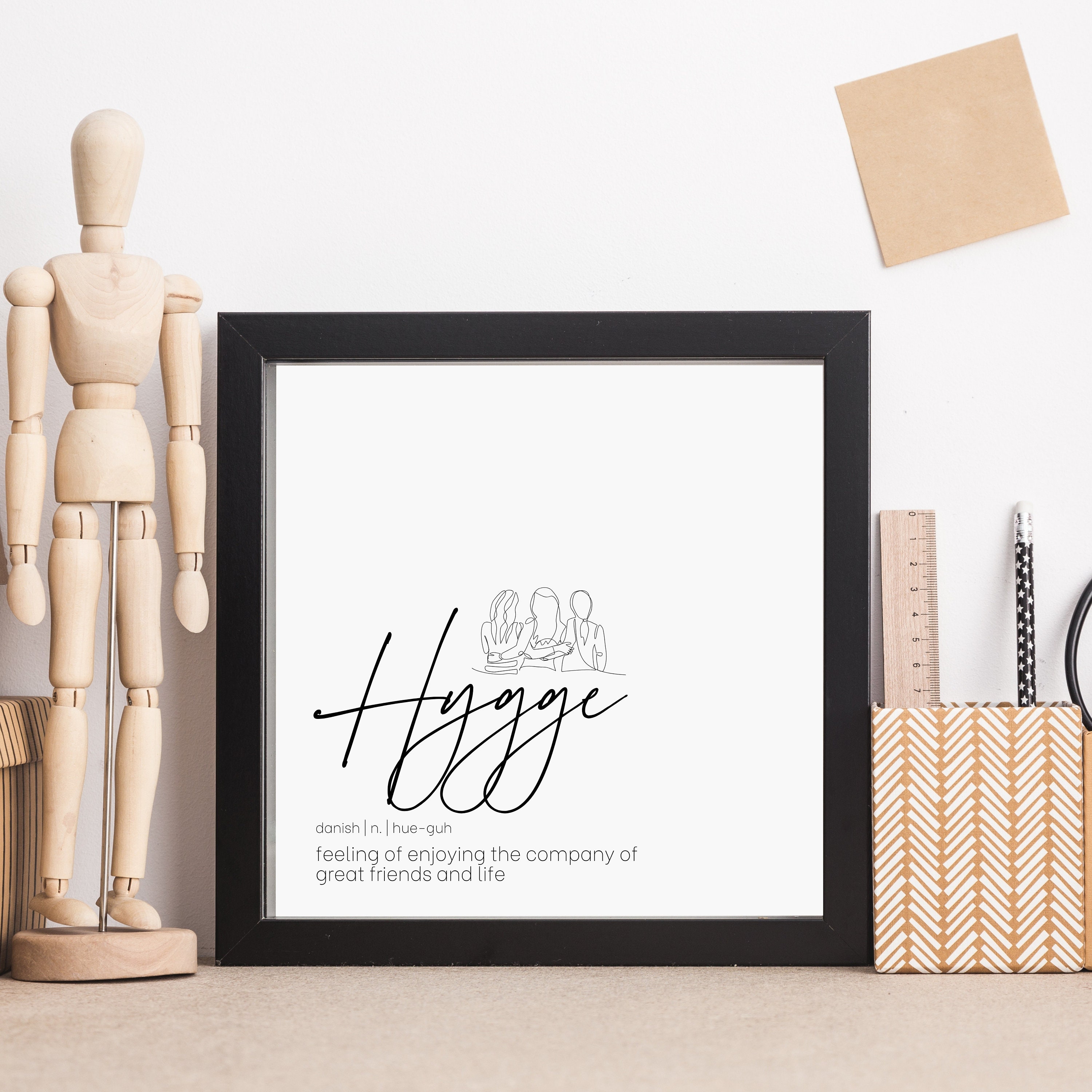 Hygge Printable Art, Words and Definitions, Typography Art Design ...
