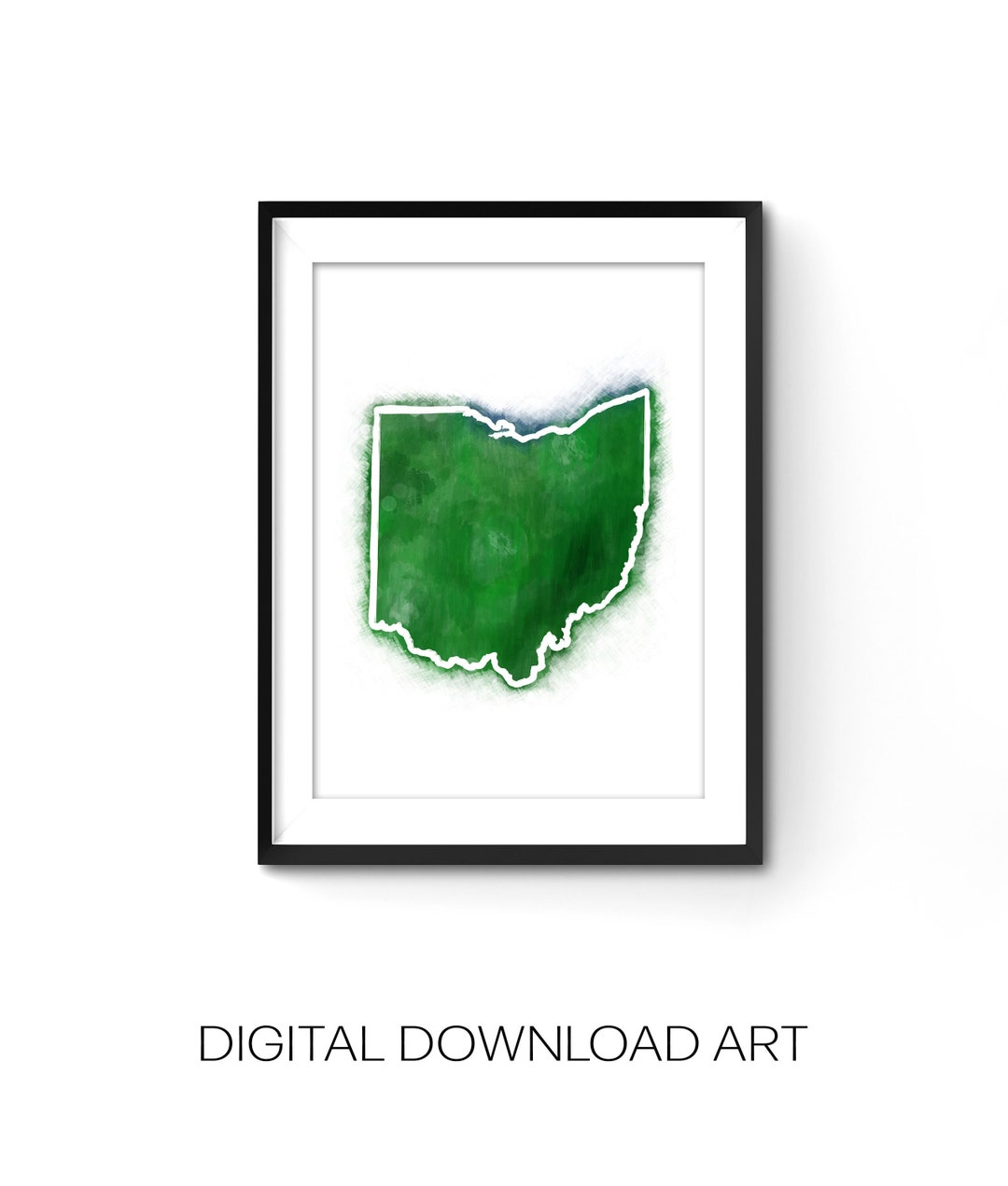 State of Ohio Artistic Topographical Map Printable. Travel Gifts ...