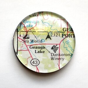 Upcycled US Map Magnets, Memento Travel Magnet, Personalized Cities ...