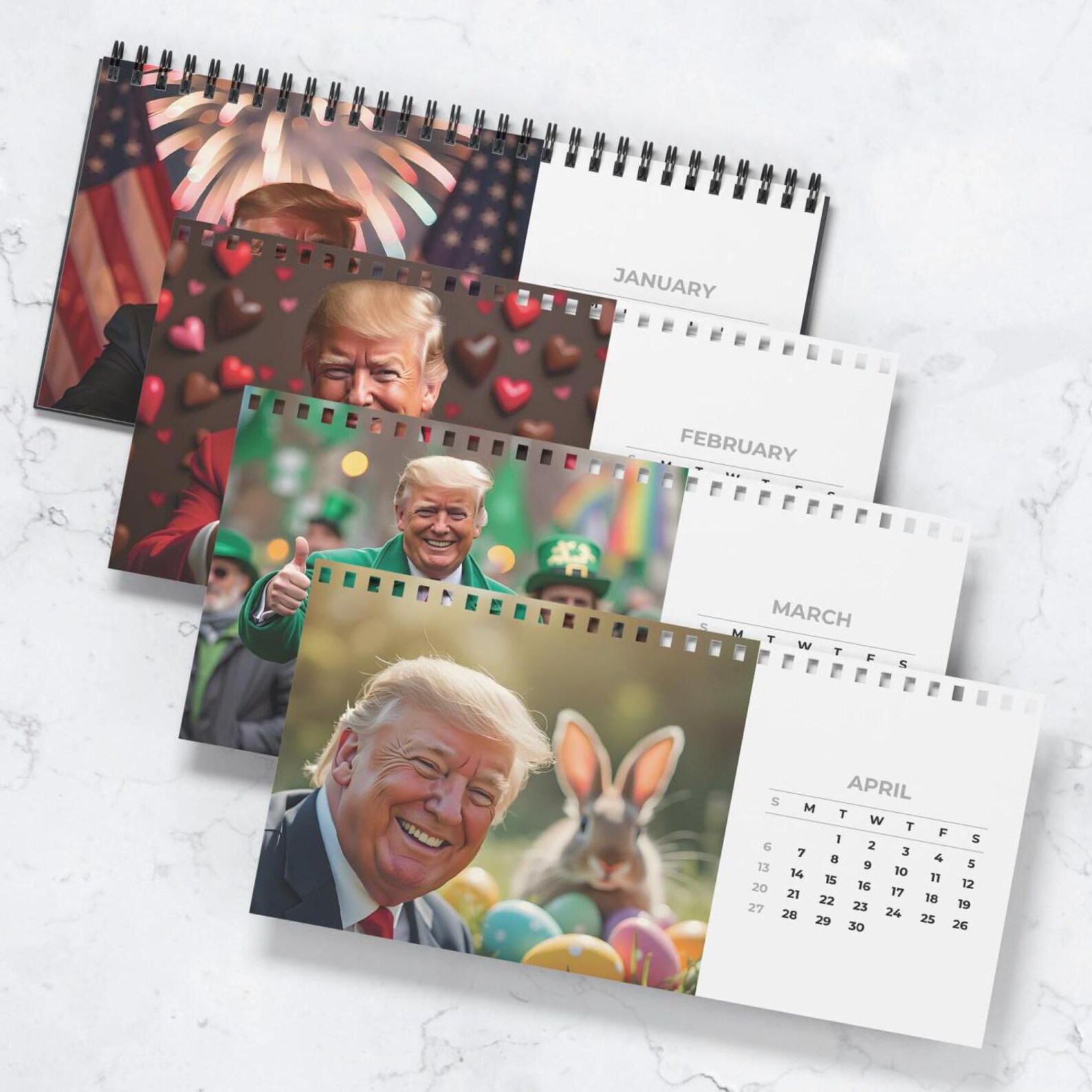Trump Desk Calendar 2026 | MAGA Gifts | Funny Political Office Decor ...