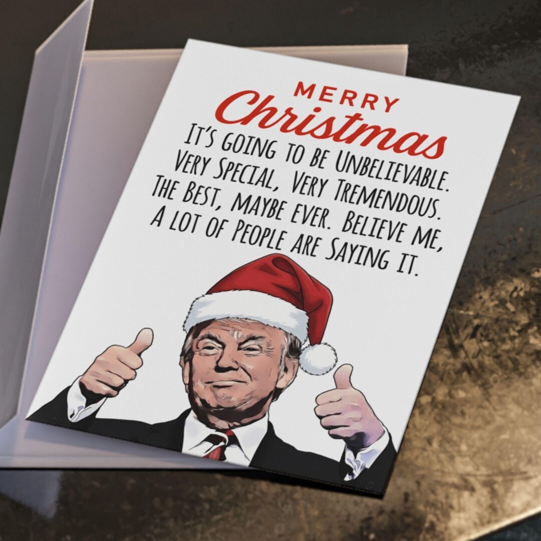 Funny Trump Christmas Card - Holiday Card 5”x7” - Etsy