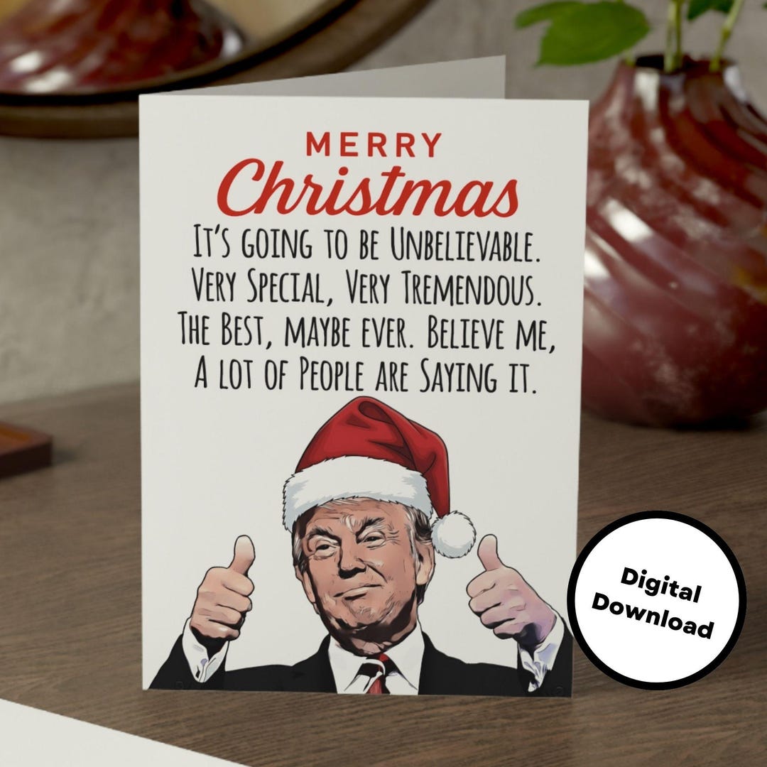 Funny Trump Christmas Card Printable | MAGA Holiday Card Digital ...