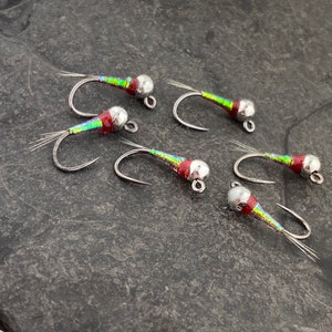 Rainbow Warrior Perdigon Spanish Pellet Nymph Fly Fishing Tungsten Bead ...