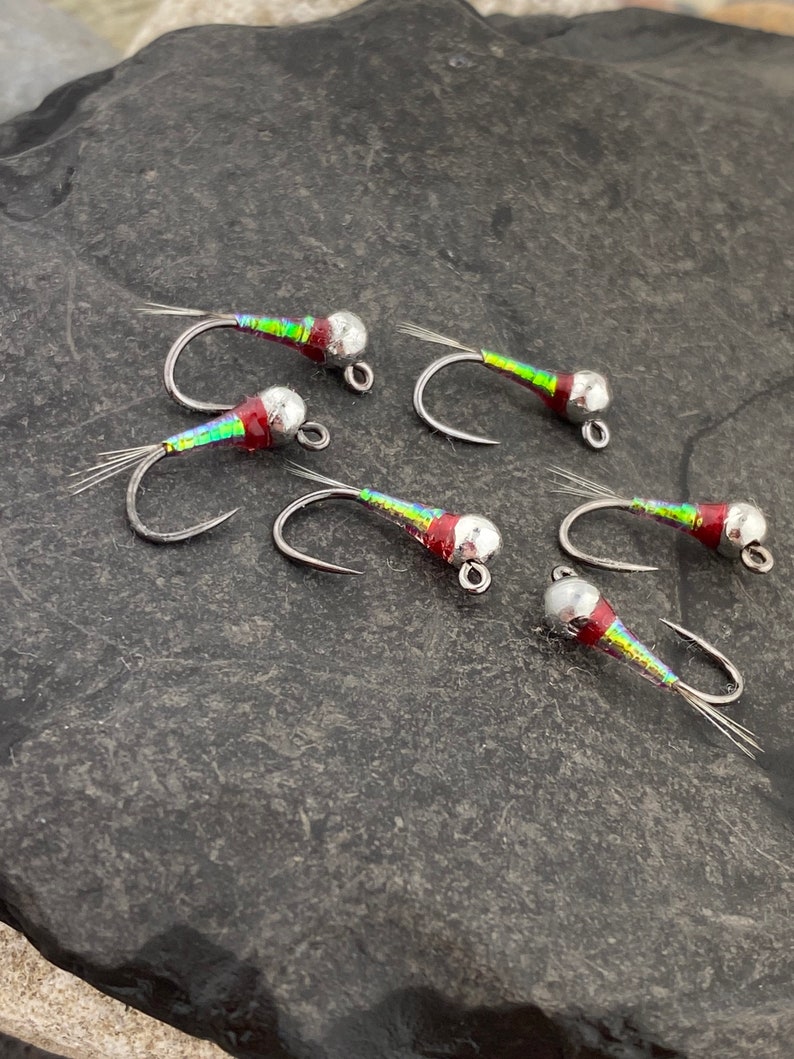 Rainbow Warrior Perdigon Spanish Pellet Nymph Fly Fishing Tungsten Bead ...
