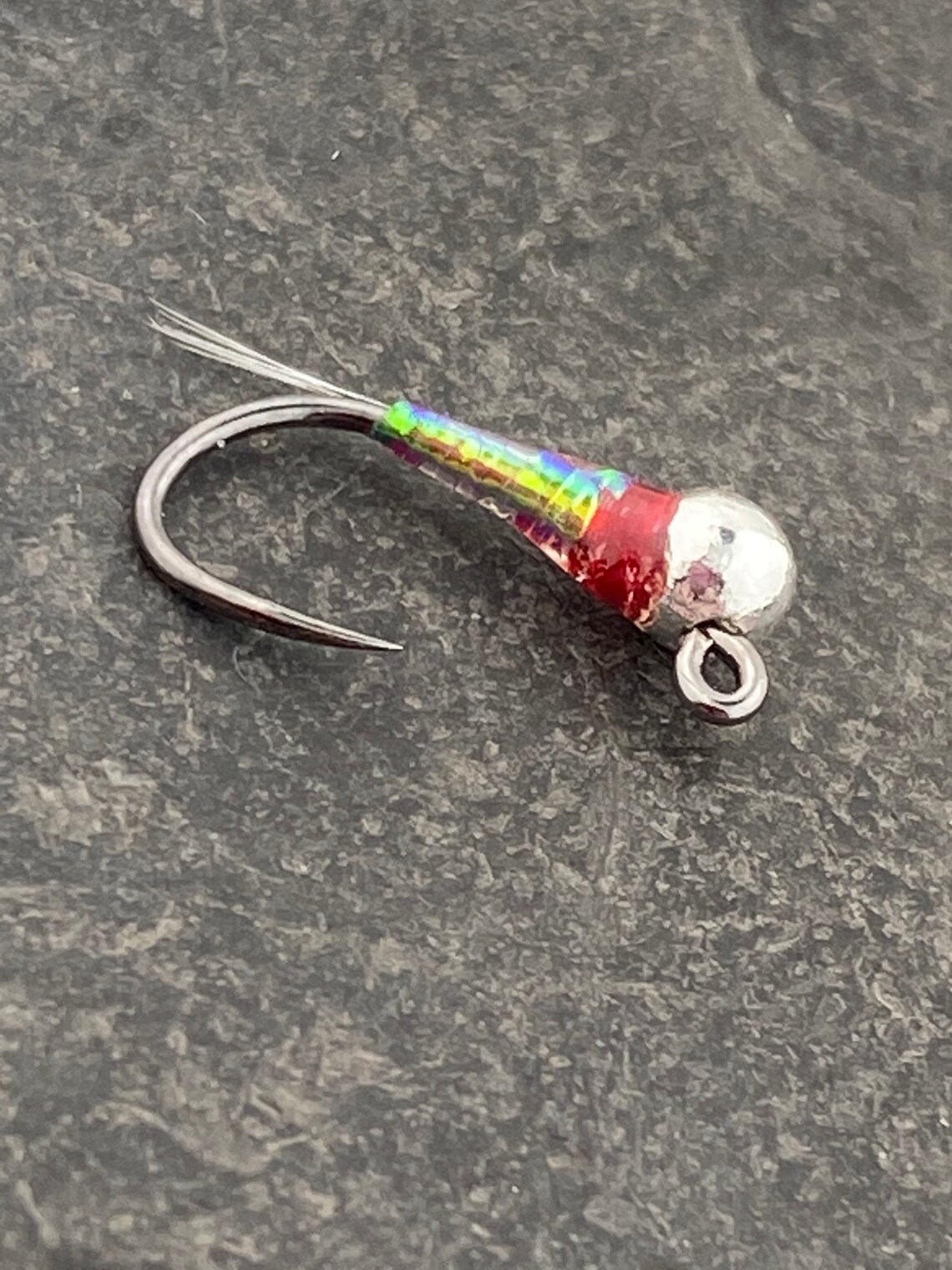 Rainbow Warrior Perdigon Spanish Pellet Nymph Fly Fishing Tungsten Bead ...