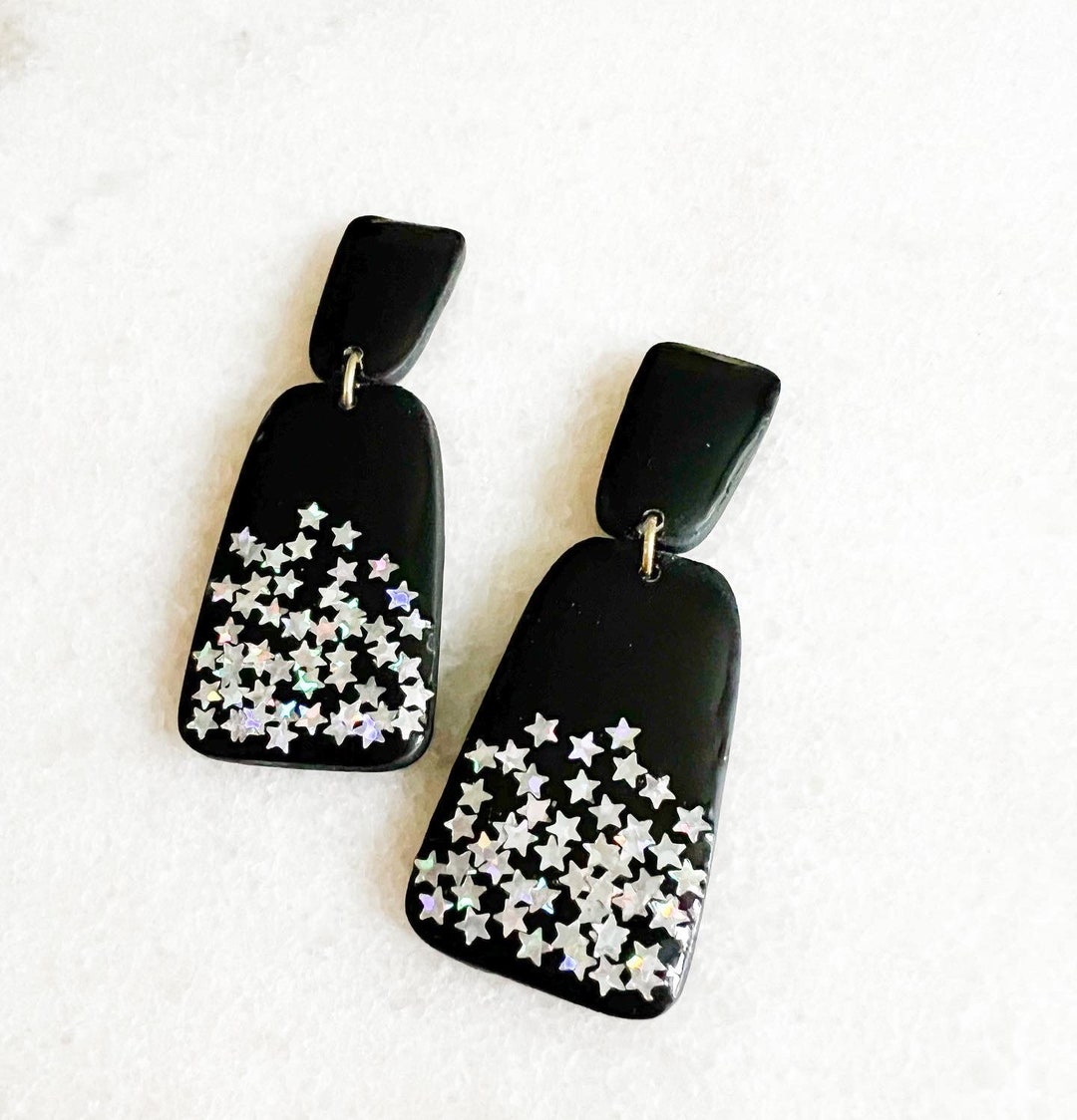 THE LINDSAY in Rockstar/polymer Clay Earrings/brass/ Gold/modern ...