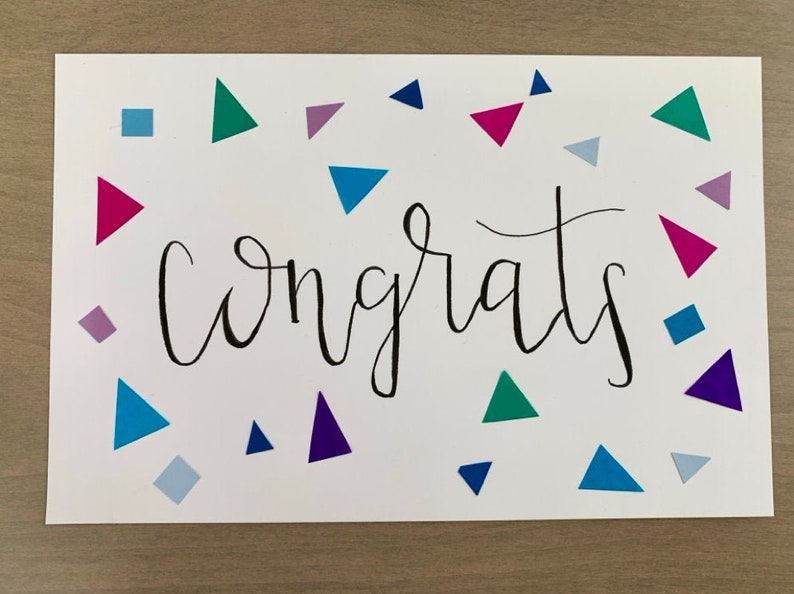 Congrats Pop up Name Card - Etsy