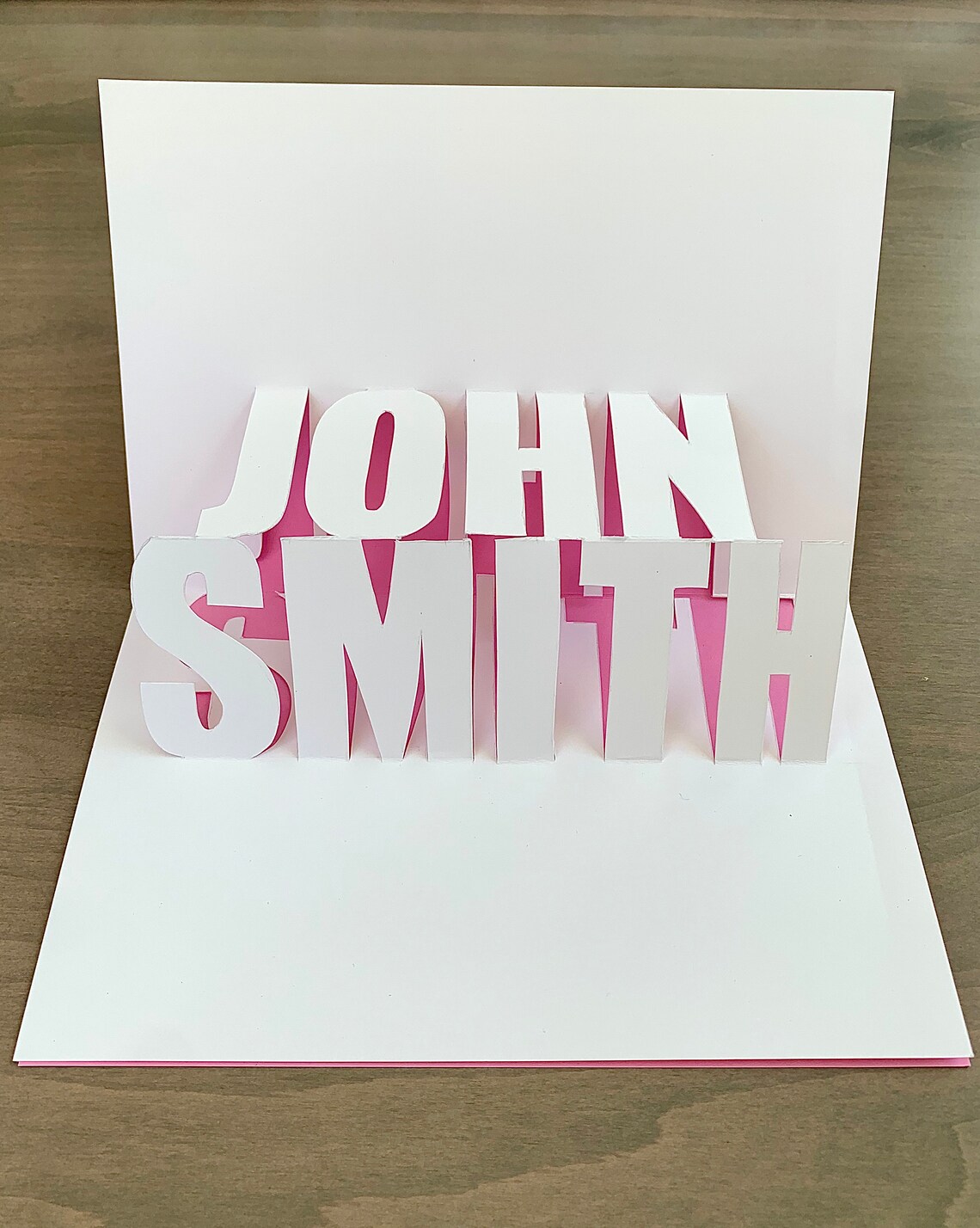 Happy Birthday Pop up Name Card - Etsy