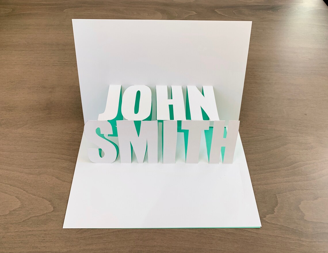 Congrats Pop up Name Card - Etsy