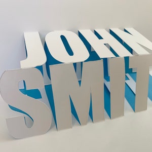 Customizable 3D Pop up Name Card - Etsy