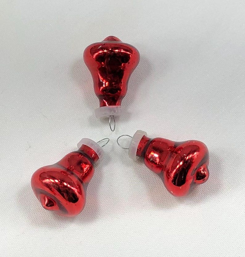 Christmas Miniature Hanging Bells Christmas Tree Ornaments Mercury ...